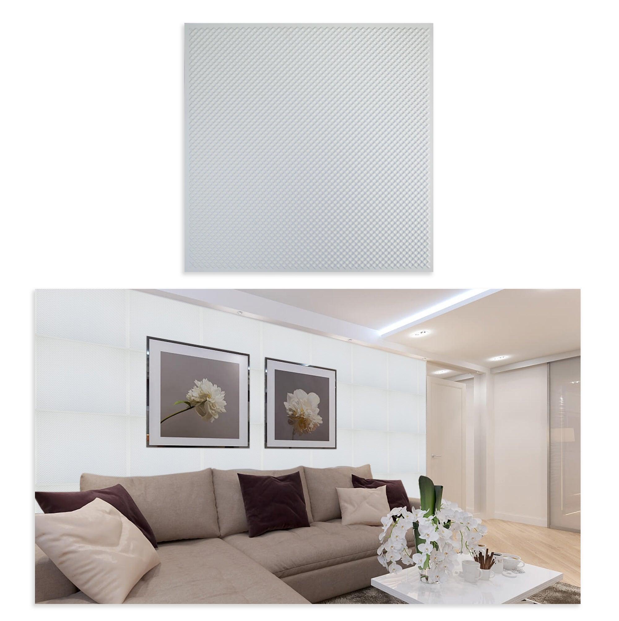3D Wall Panels - White Rakitta Light Cladding – Smart Profile